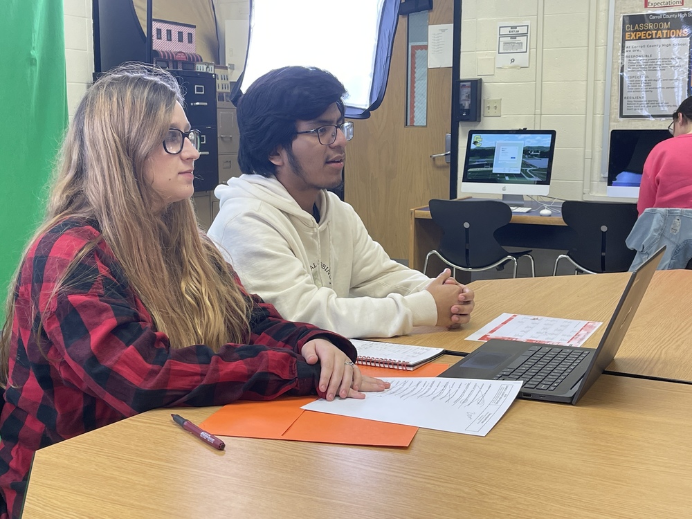 CCHS Produces News Program | Carroll County Schools